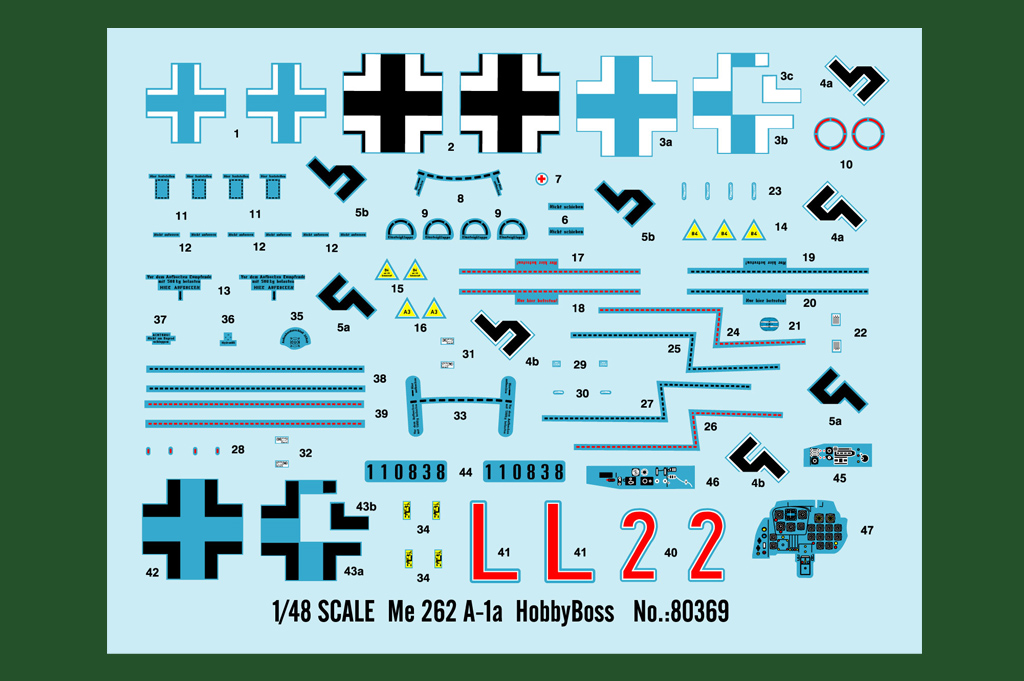 德国Me 262 A-1a战斗机80369-1/48系列-HobbyBoss模型